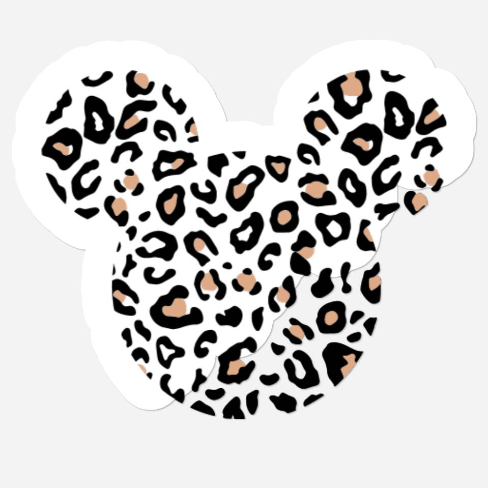 Leopard print Mickey Stickers, Animal Kingdom Stickers, women's Disney ...