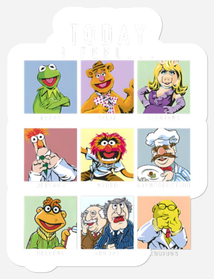 Cute Funny Disney The Muppets Characters Today Stickers | ID 20639116 ...