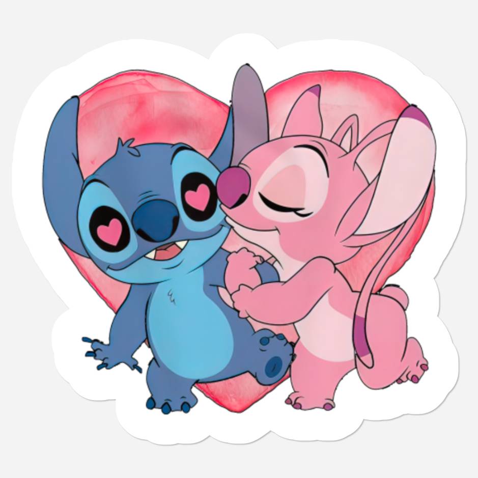 Disney Stitch And Angel Valentine's Day Stickers, Lilo and Stitch ...