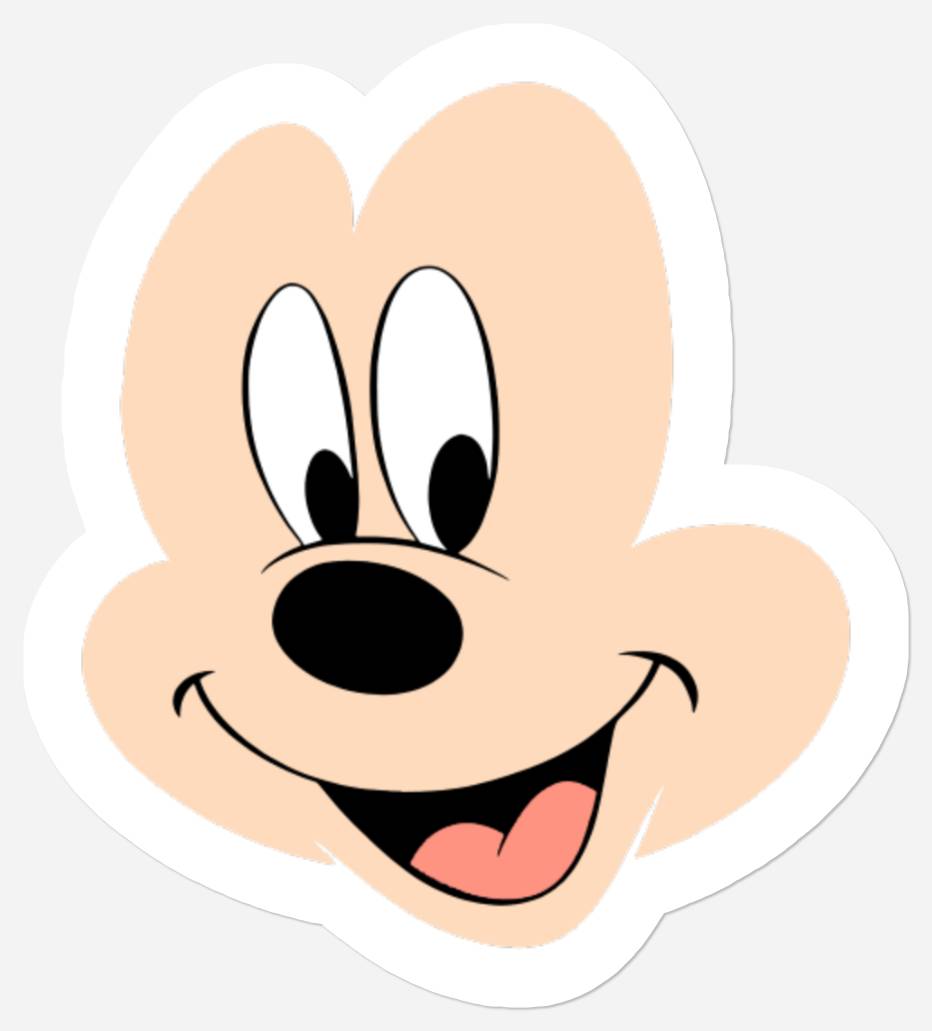 Disney Mickey Mouse Face Big Smile Stickers | ID 20772939 by Inês ...