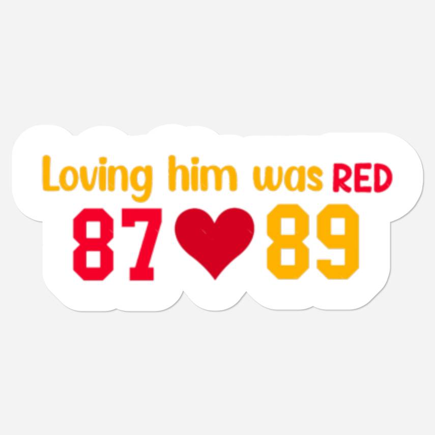 Loving Him Was RED taylorr Swift x Travis Kelce Stickers | ID 23749216 ...