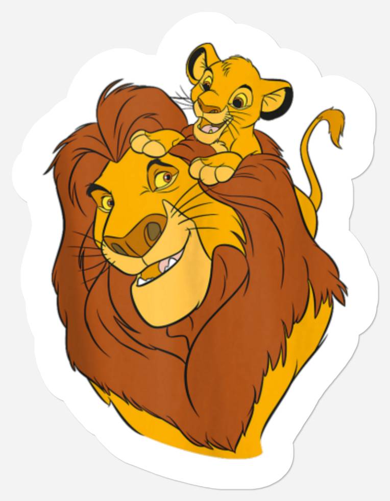 Disney The Lion King Simba and Mufasa Father and Son 3524 Stickers | ID ...