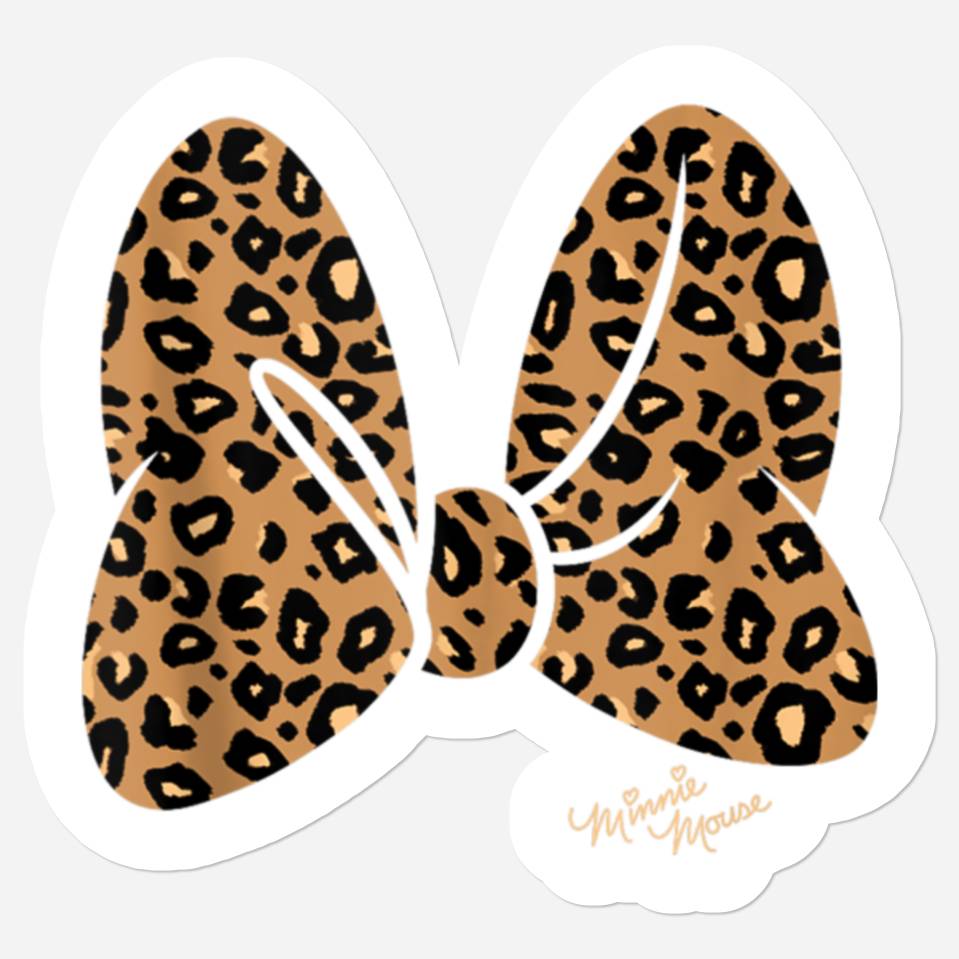 Disneys Minnie Mouse Leopard Print Bow Stickers | ID 20829706 by Carlos ...