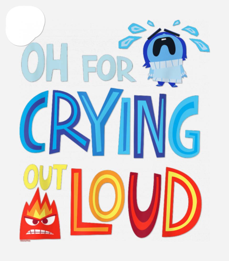 Disney Pixars Inside Out 2 Sadness Anger Crying Out Loud Stickers | ID ...