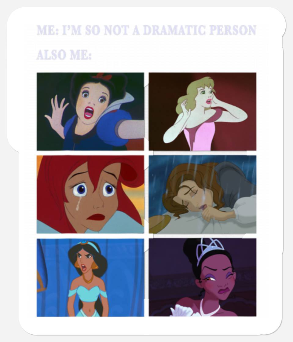 Disney Princess Not Dramatic Meme Panel Stickers | ID 20900615 by Ian ...