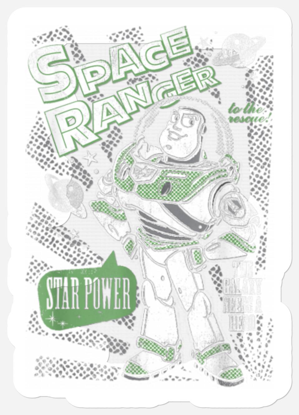 Disneyss Pixars Toy Story Buzz Lightyear Galaxy Needs A Hero Stickers ...