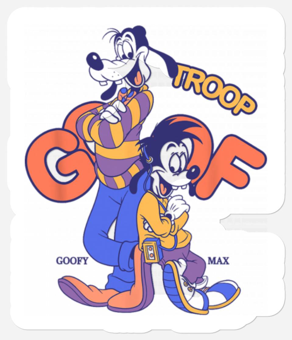 Disney A Goofy Movie Goof Troop Best Duo Big Chest Poster Stickers | ID ...