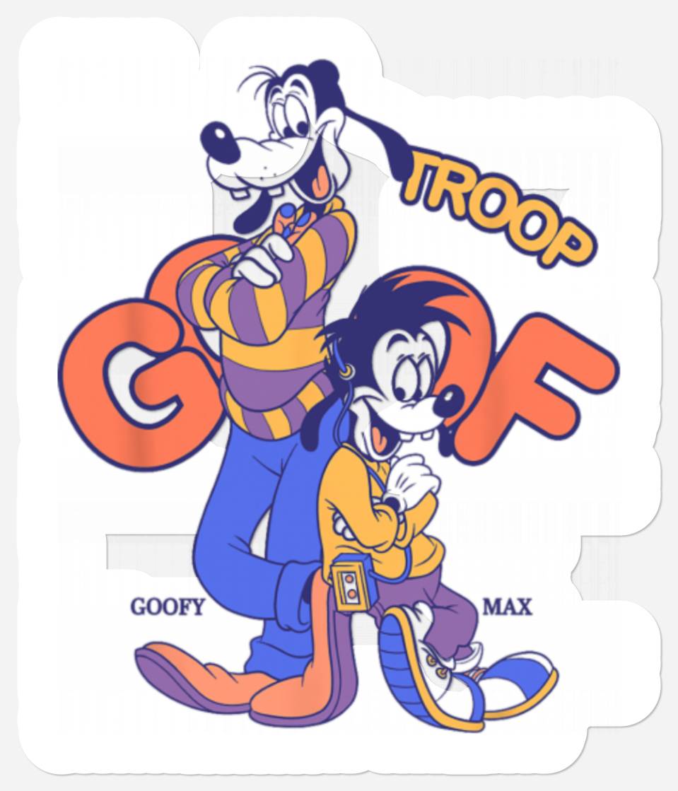 Disney A Goofy Movie Goof Troop Best Duo Big Chest Poster Stickers | ID ...