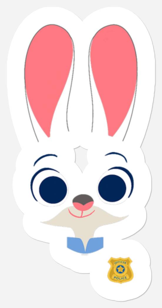 Disney Zootopia Officer Judy Hopps Face Stickers | ID 21294838 by ...