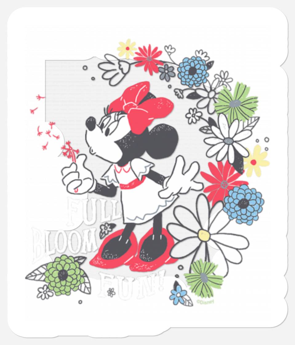 Disney Minnie Mouse Full Bloom Fun! Flowers Botanical Garden Stickers ...