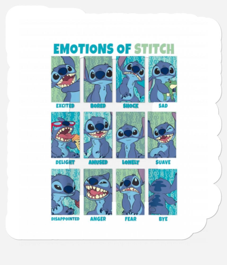 Disney Lilo Amp Stitch Emotions Of Stitch Panels Stickers | ID 21425352 ...
