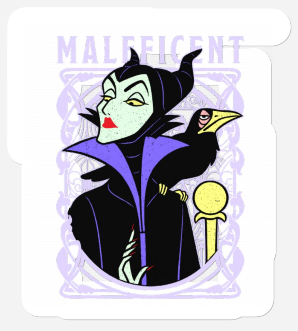 Vintage Disney Villains Sleeping Beauty Maleficent Old School Poster ...