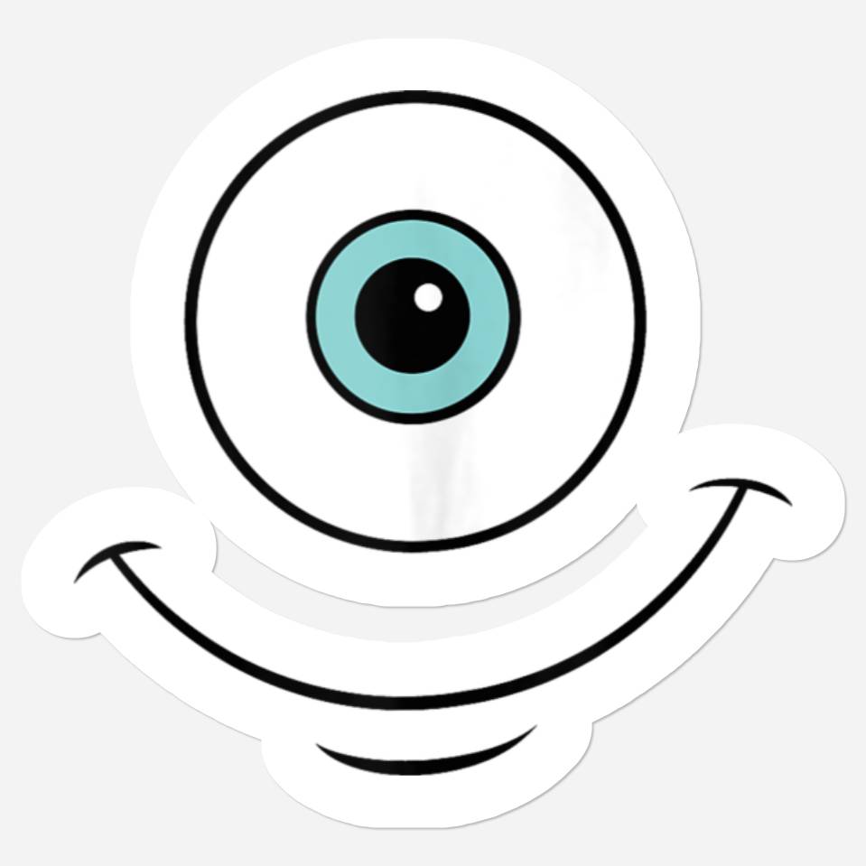 Disneyss Monsters Inc Mike Eye Smile Stickers | ID 21702851 by Brighter ...