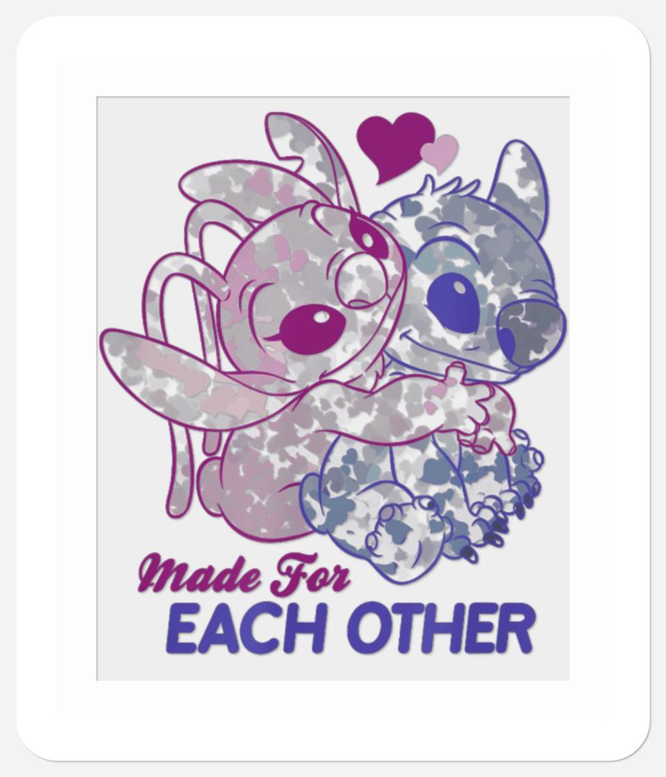 Disney Lilo Stitch Valentines Day Stitch Angel Stickers | ID 21755750 ...