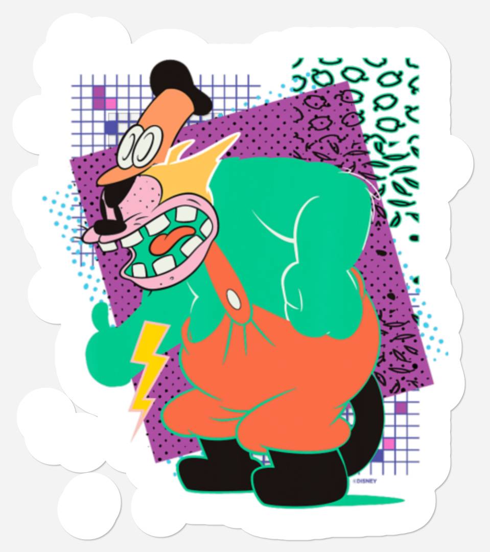 Disney Villains Peg-Leg Pete Retro ‘90s Vivid Colors Stickers | ID ...