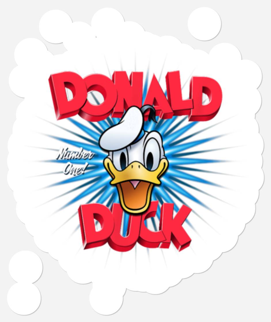 Disney Mickey And Friends Donald Duck Number One Retro Stickers | ID ...