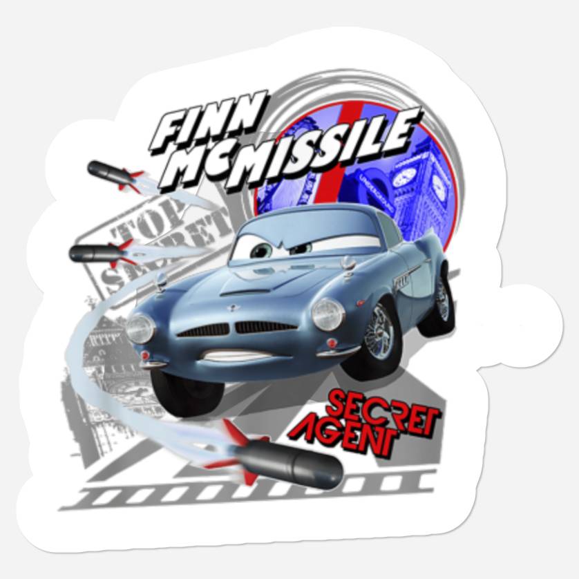 Disney Pixar Cars 2 Finn McMissile Secret Agent Stickers | ID 21831206 ...