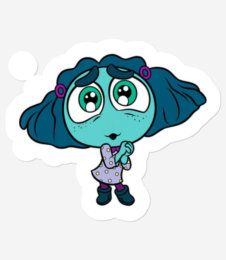 Disney Pixar Inside Out 2 Little Cute Envy Big Eyes Portrait Stickers ...