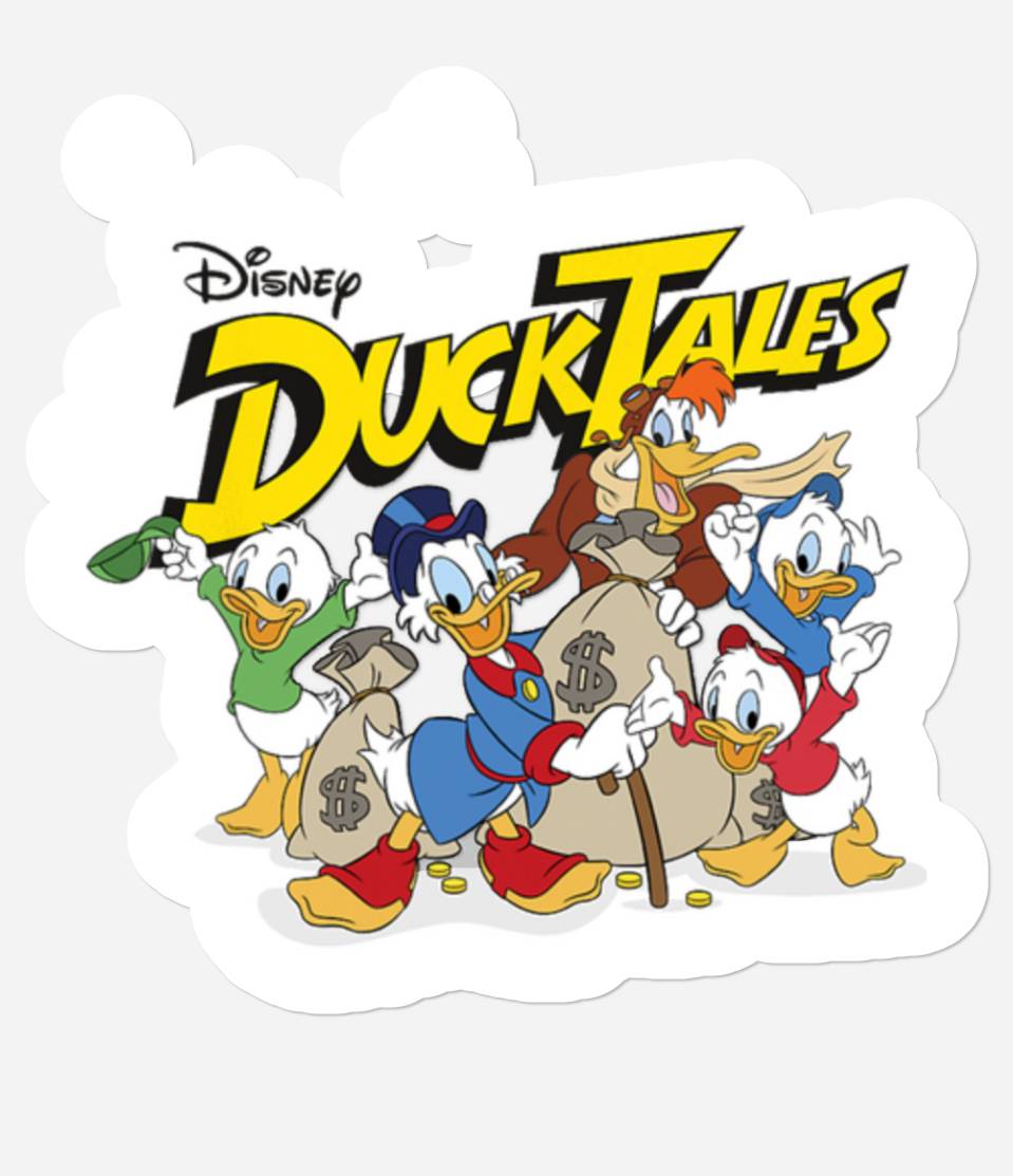 Disney DuckTales Main Cast With Money Bags Group Shot Stickers | ID ...