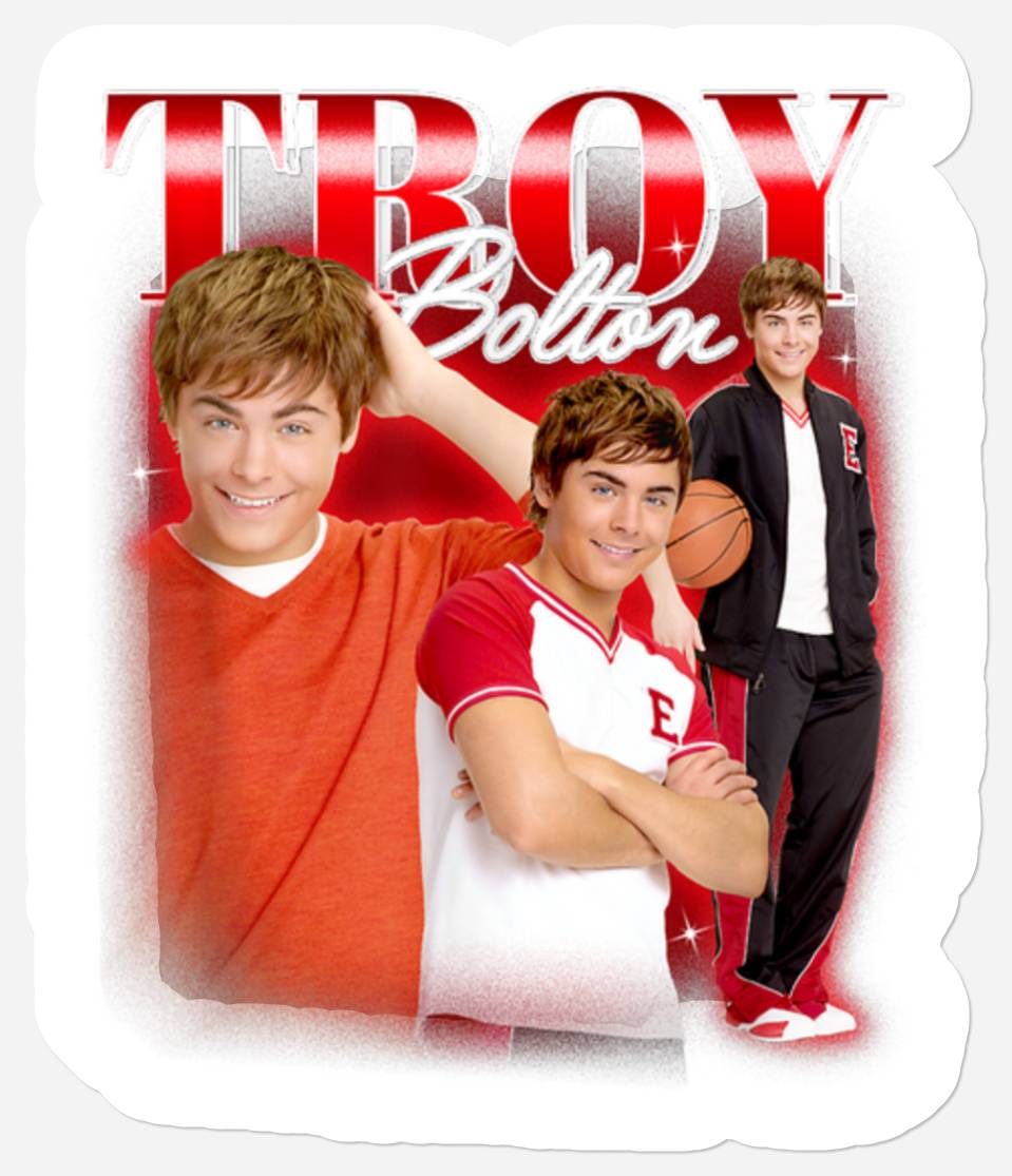 Disney High School Musical The Series Troy Bolton Collage Stickers | ID ...
