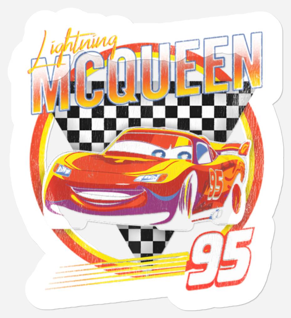 Disney Pixar Cars Lightning Mcqueen Vintage Race Stickers | ID 22191206 ...