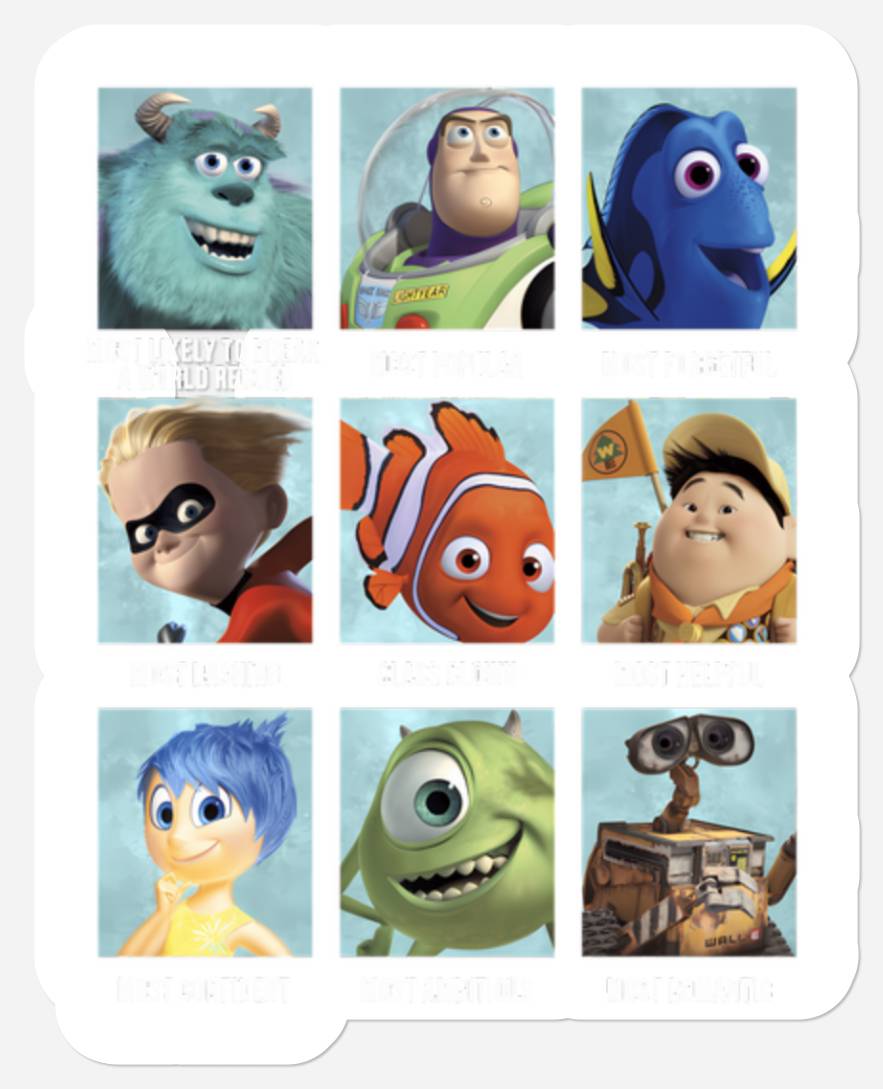 Disney Pixar Collection Character Yearbook Stickers | ID 22681538 by ...