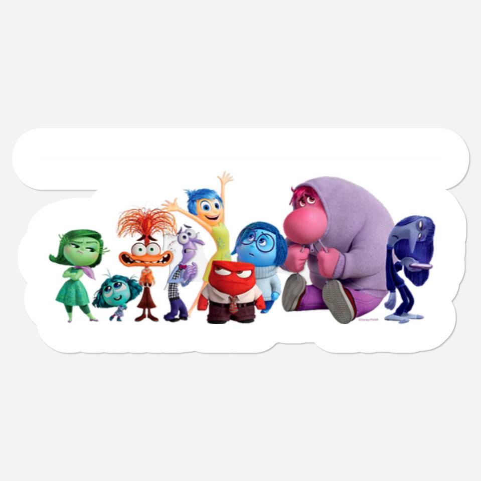 Disneyss And Pixarss Inside Out 2 Emotions Group All Together Stickers ...