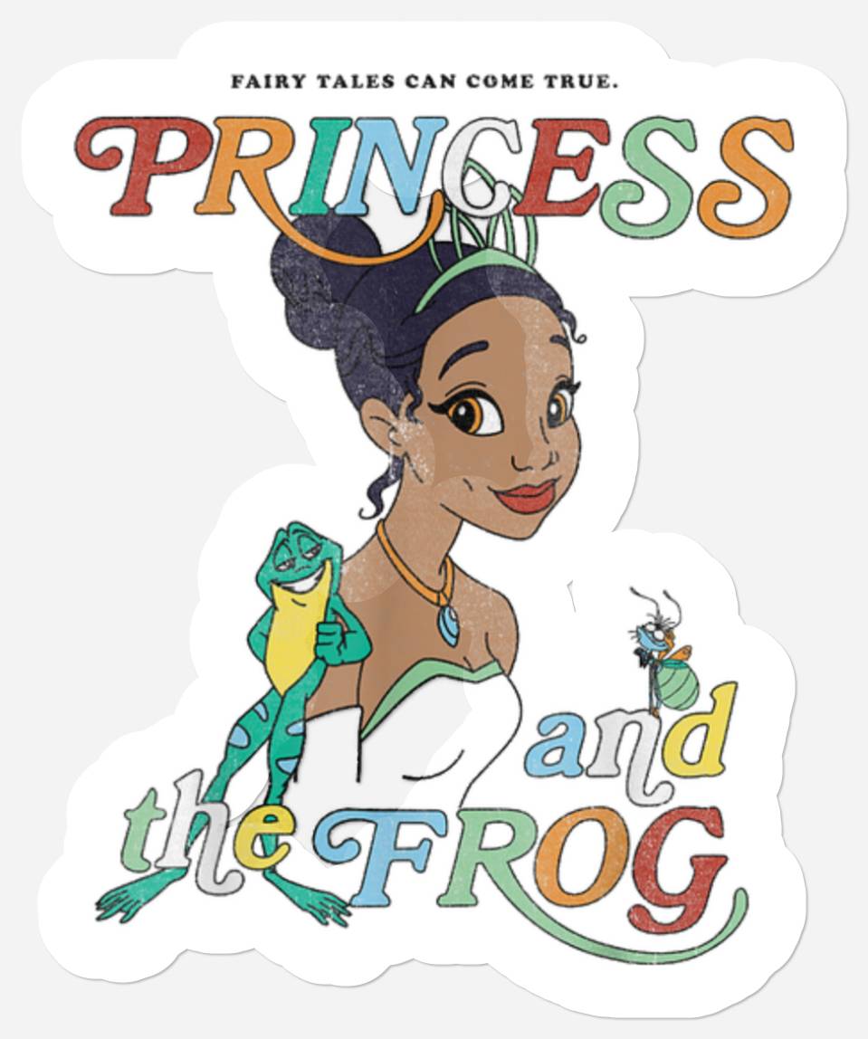 Disneys Princess And The Frog Tiana And Frog Naveen Portrait Stickers ...