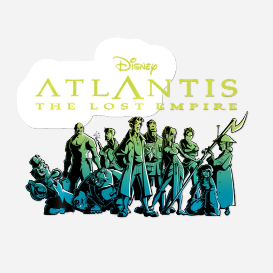 Disney Atlantis The Lost Empire Characters Gradient Stickers | ID ...