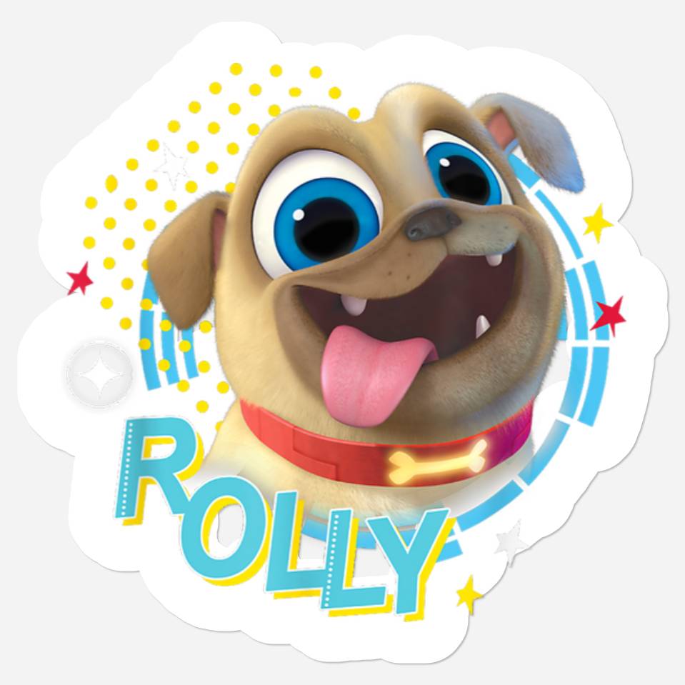 Disneyss Puppy Dog Pals Awesome Happy Rolly Big Chest Portrait Stickers ...
