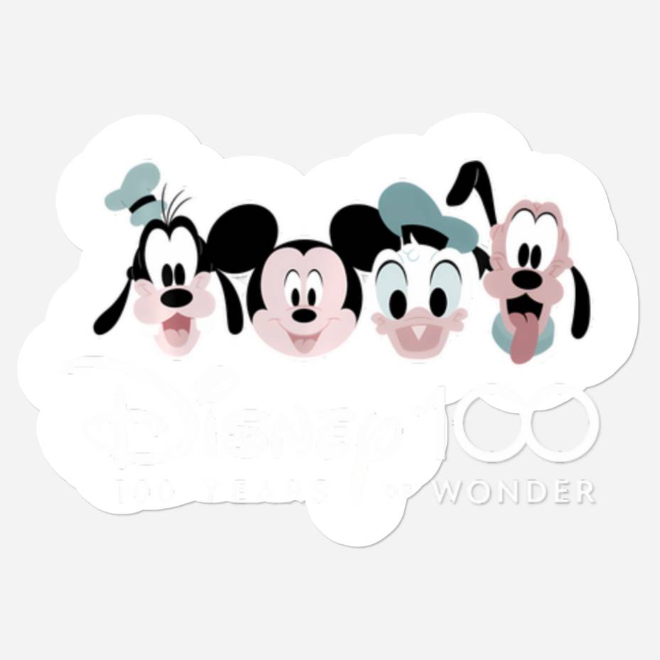Disney 100 - Mickey Donald Goofy Pluto 100 Years Of Wonder Stickers ...