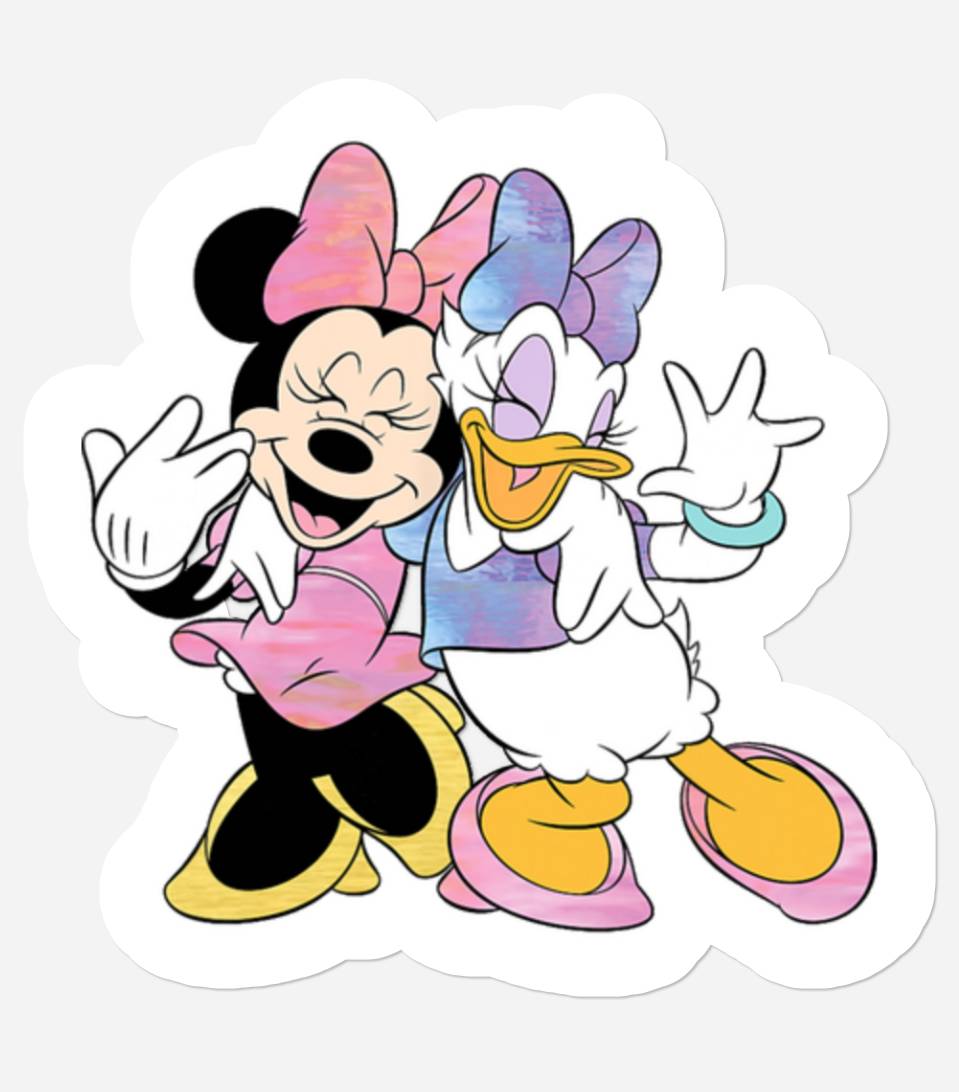 Disney Minnie Mouse and Daisy Duck Best Friends Short Sleeve Stickers ...