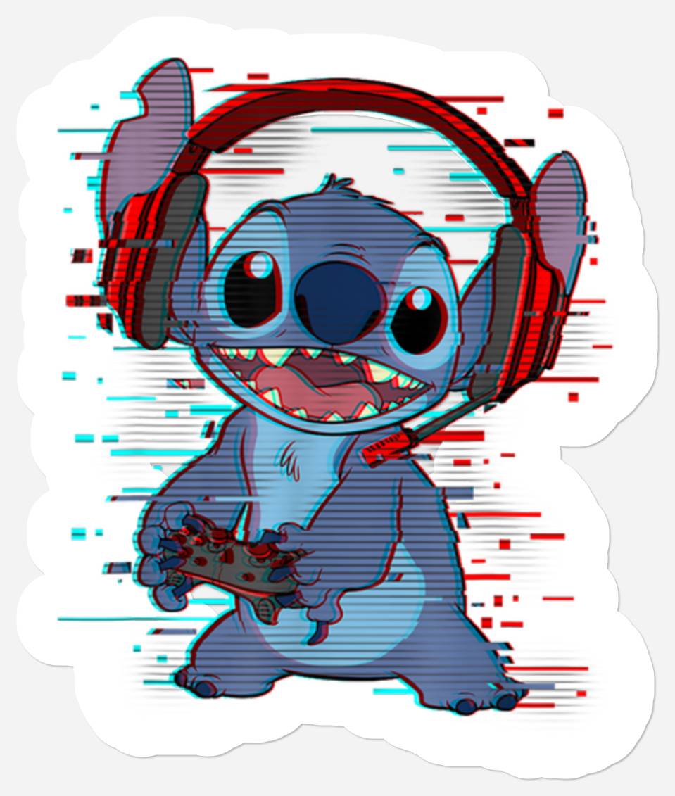 Disneyss Lilo Stitch Gamer Glitch Headset And Controller Stickers | ID ...