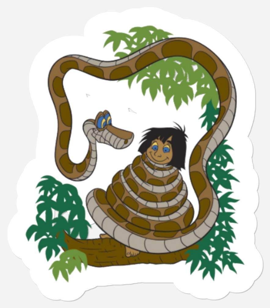 Disney Jungle Book Kaa with Mowgli Stickers | ID 20403603 by Imran ...