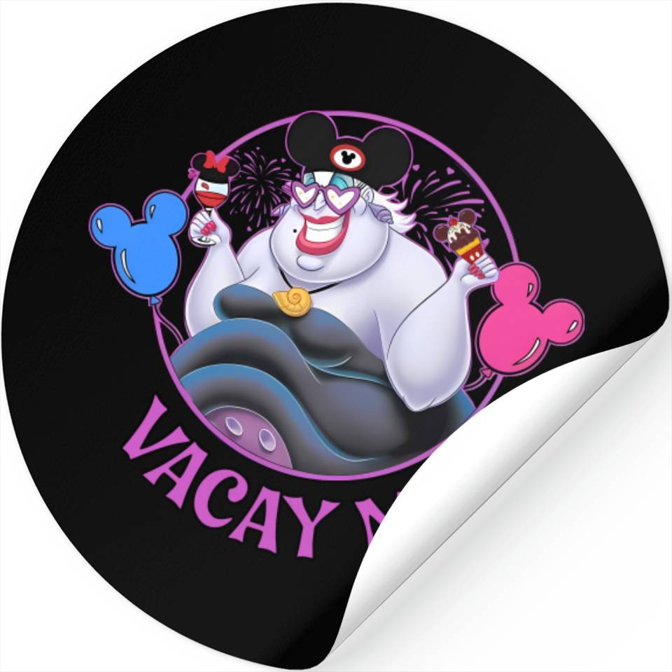 Disney Villains Ursula with Mickey Balloon Vacay Mode Retro Stickers ...
