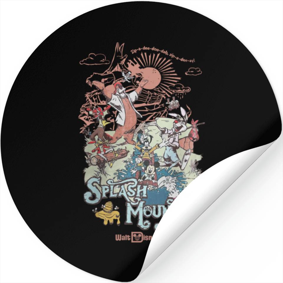 Vintage Disney Splash Mountain Stickers, Retro Splash Mountain Stickers ...