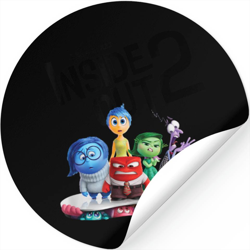 Disney Pixar Inside Out 2 Emotional Group Title Movie Poster Stickers ...