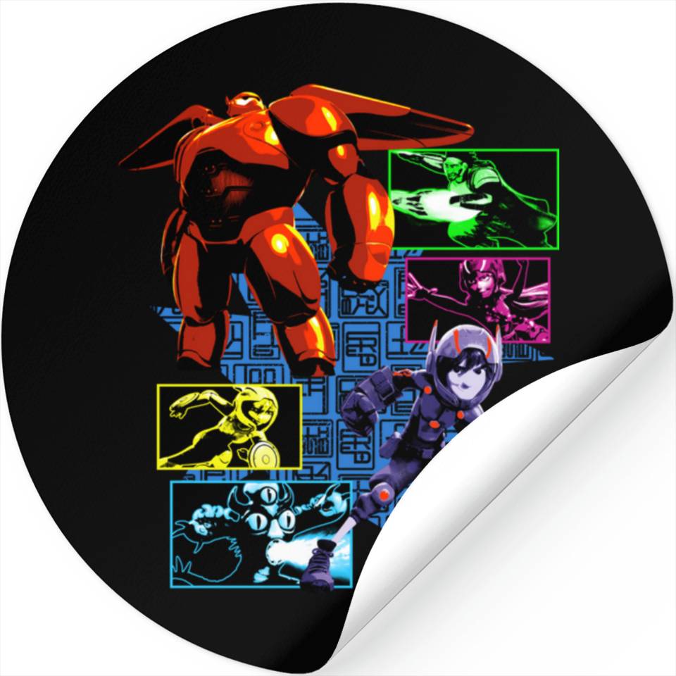 Disney Big Hero 6 Epic Super Hero Teamup Neon Panels Epic Stickers | ID ...
