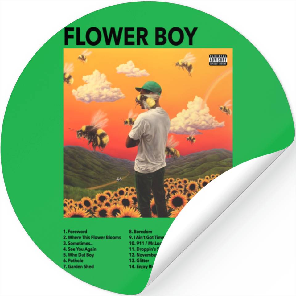 Flower Boy - Tyler The Creator Stickers, Retro Album Stickers, Hip Hop ...