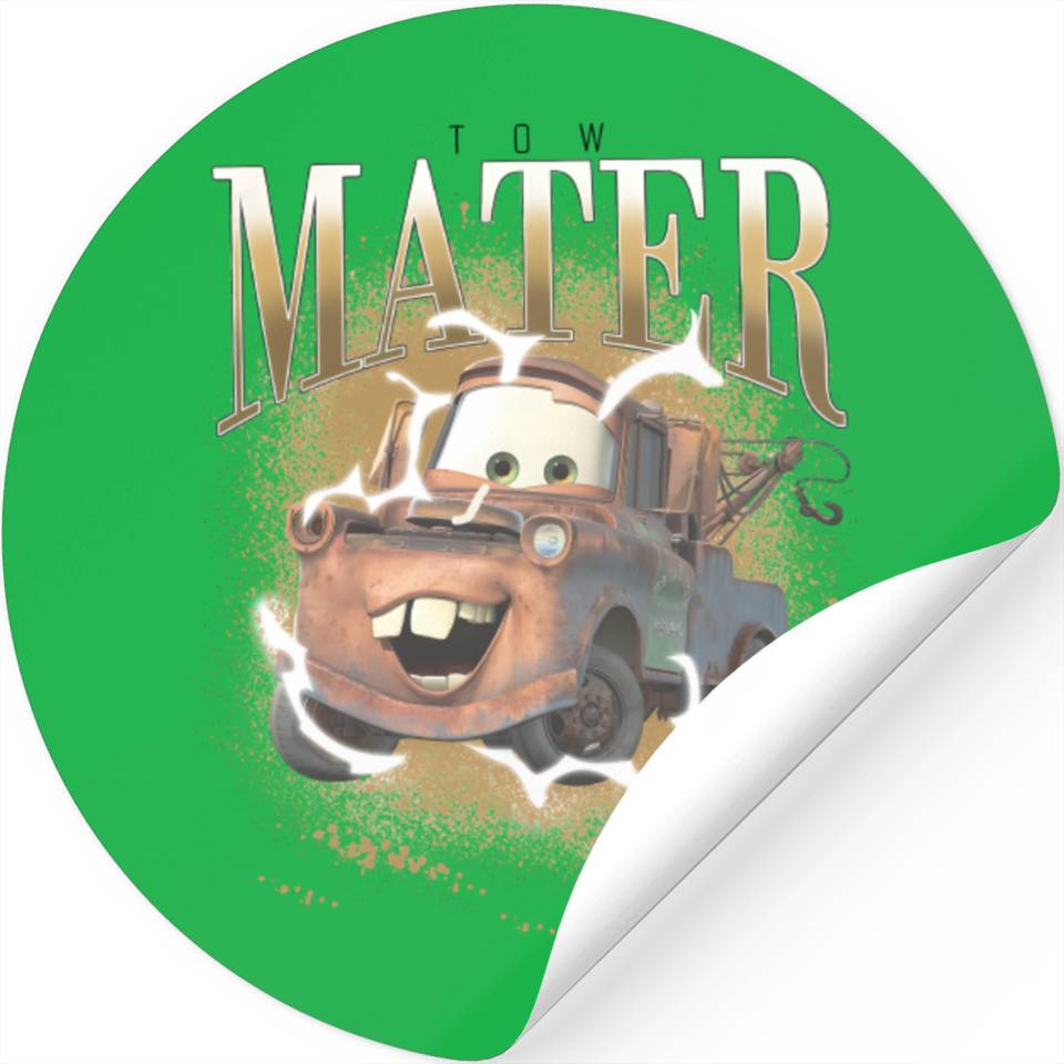 2" x 2" Kelly green Tow Mater Stickers, Cars Movie Stickers, Disney ...