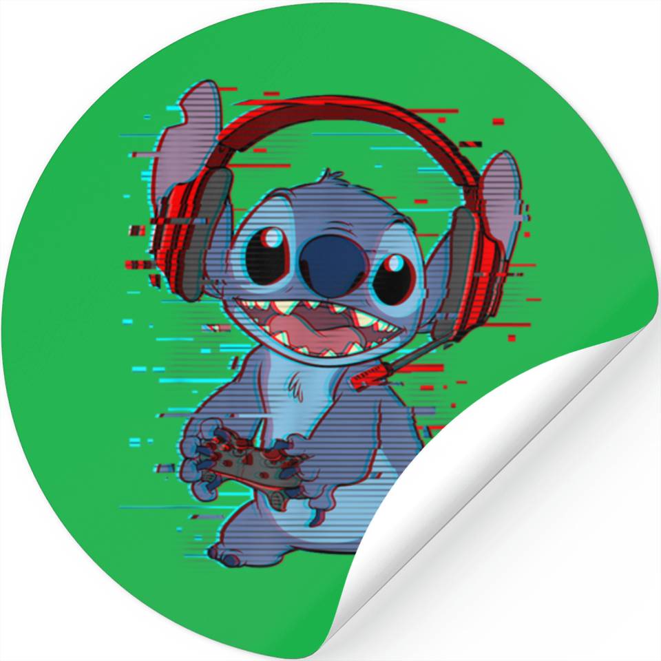 Disney Lilo & Stitch Gamer Glitch Headset and Controller Stickers ...