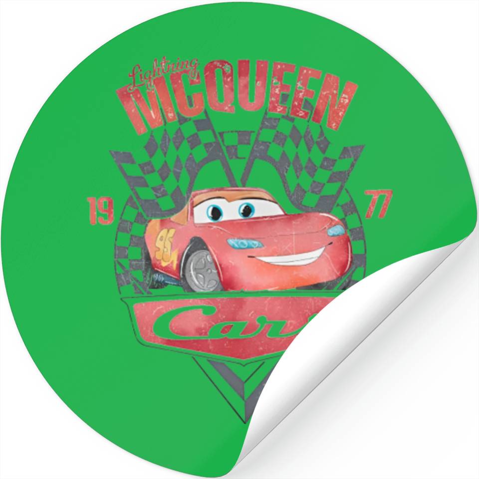 Lightning Mcqueen Stickers, Retro Disney Cars Stickers, McQueen 1977 ...