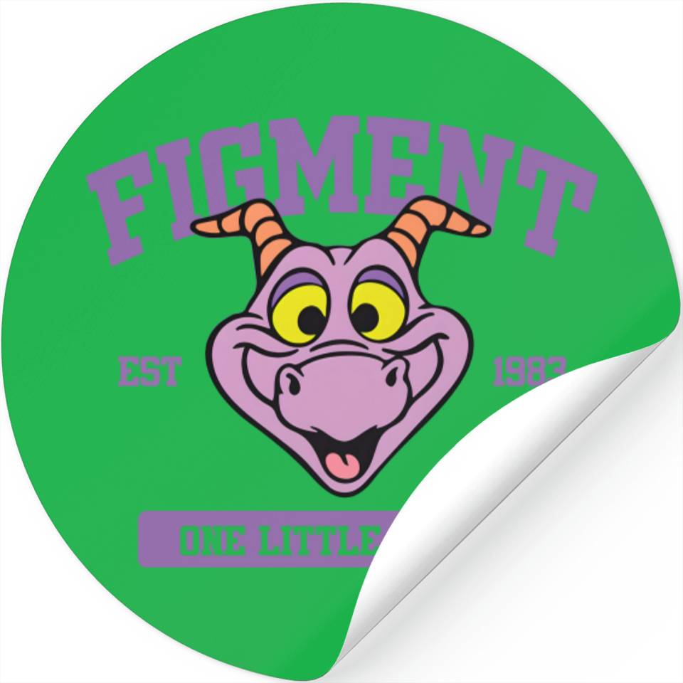 2" x 2" Black Disney Figment Stickers, Walt Disney World Stickers ...