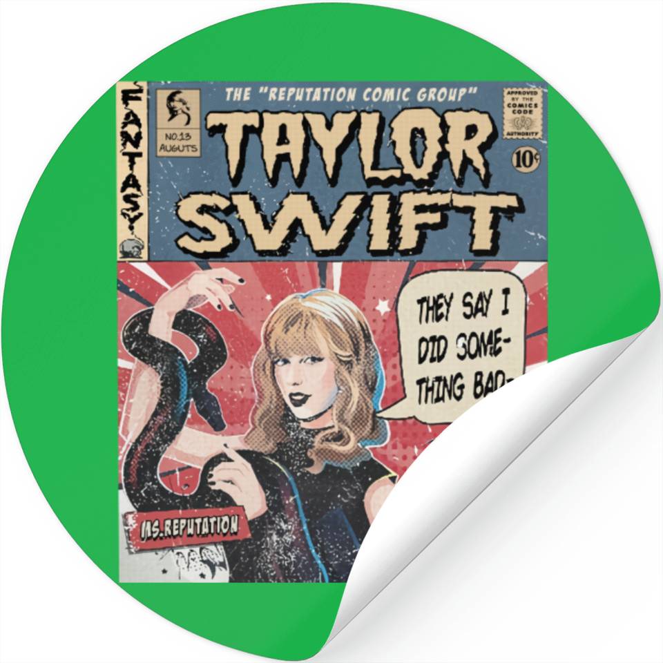 Taylor Comic Stickers, Ms. Reputation Album Rep Taylor Eras Tour 2023 ...