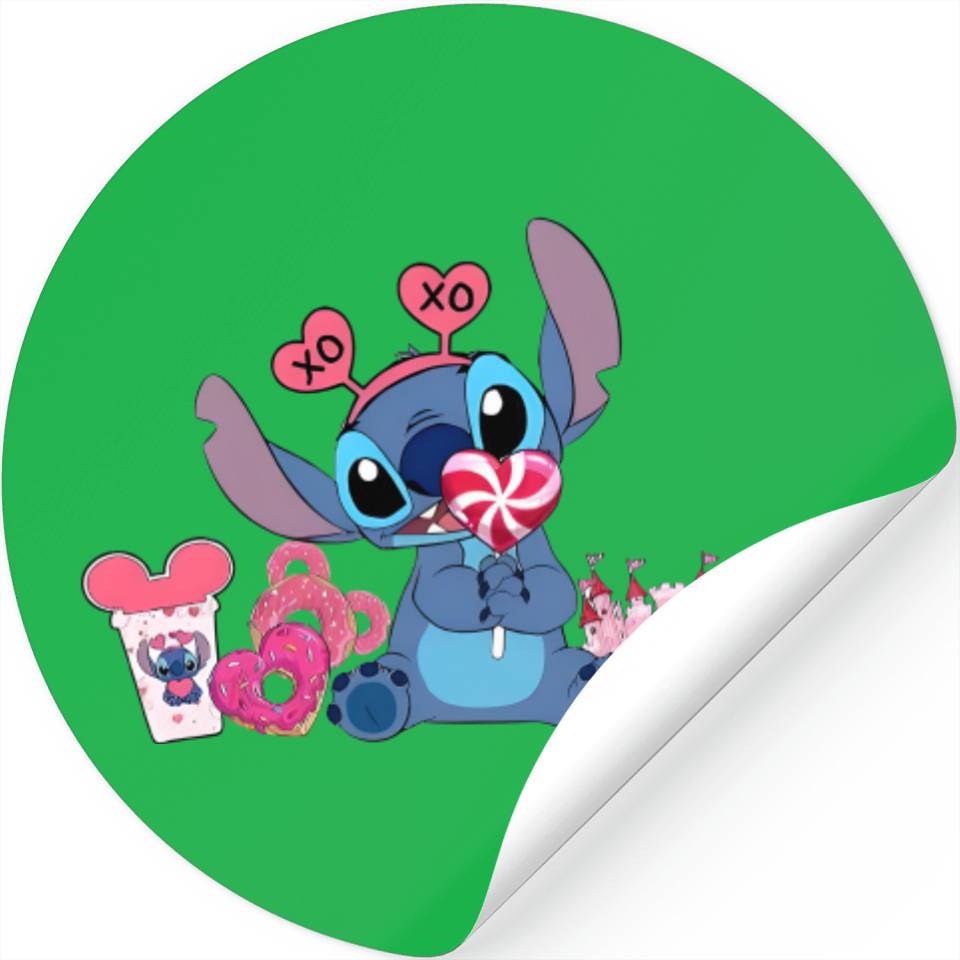 Disney Stitch Love Stickers, Stitch Love Couple Stickers | ID 20708416 ...