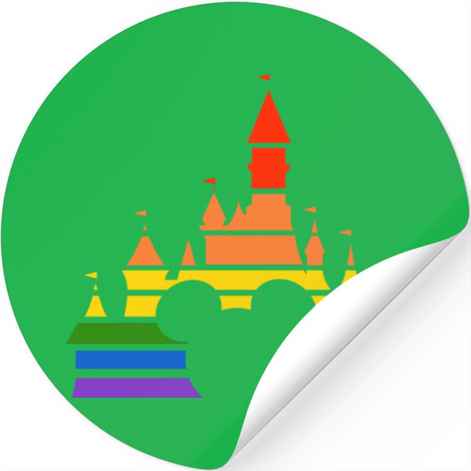 Disney Rainbow Castle Stickers, Disney Vintage ,Disney Family Stickers ...