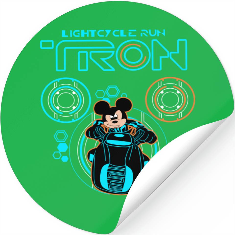 Disney Mickey Mouse Tron Lightcycle Run Ride Matching Stickers, Magic ...