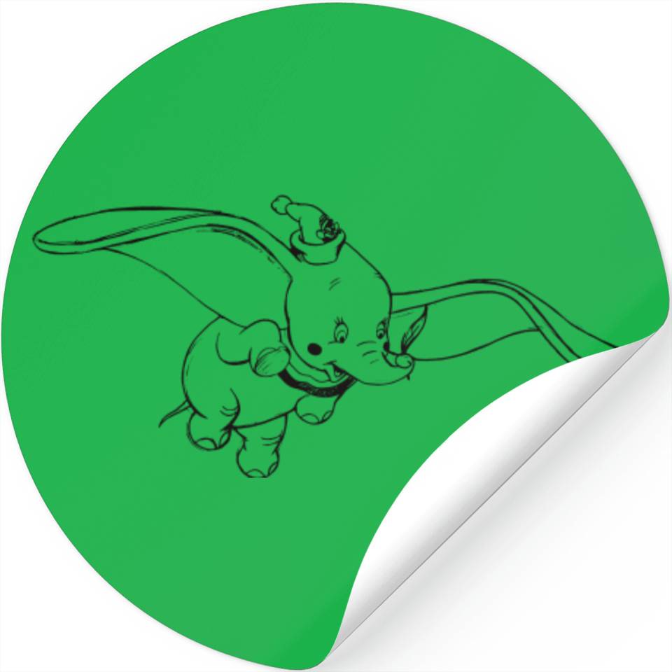Retro Vintage Disney Dumbo Sketch Portrait Stickers | ID 20786694 by ...