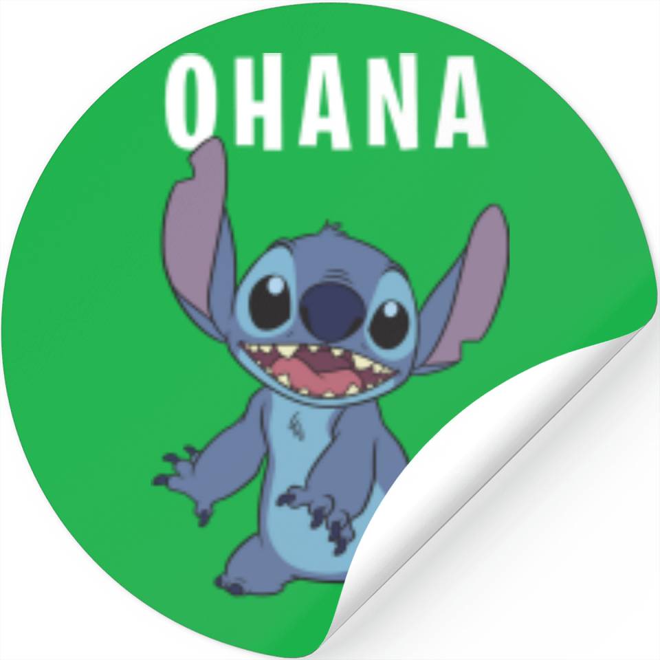 Disney Lilo Stitch Ohana Happy Stitch Big Chest Portrait Stickers | ID ...