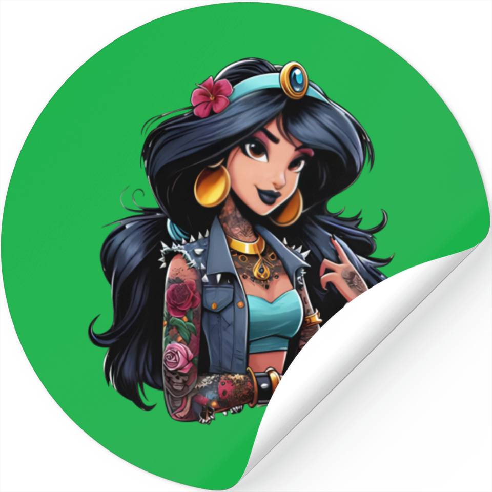 Jasmine Stickers, Disney Princess, Disney Stickers, Rock Punk Tattoo ...
